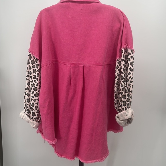 Fantastic Fawn | Jackets & Coats | Oversized Pink And Leopard Print ...
